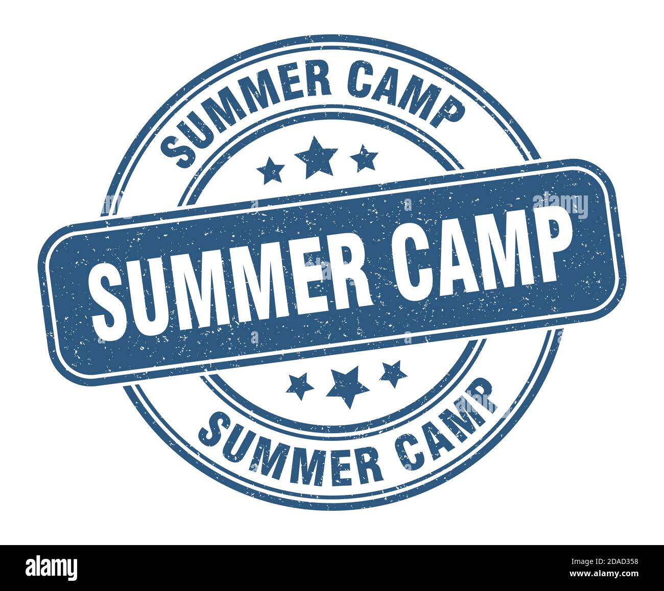 summer camp stamp. summer camp sign. round grunge label Stock Vector ...