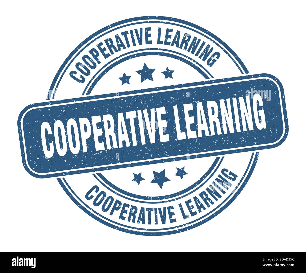 cooperative learning stamp. cooperative learning sign. round grunge ...