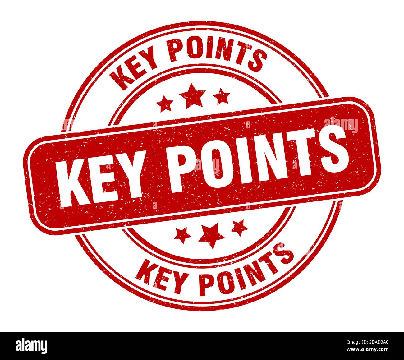 key points stamp. key points sign. round grunge label Stock Vector ...