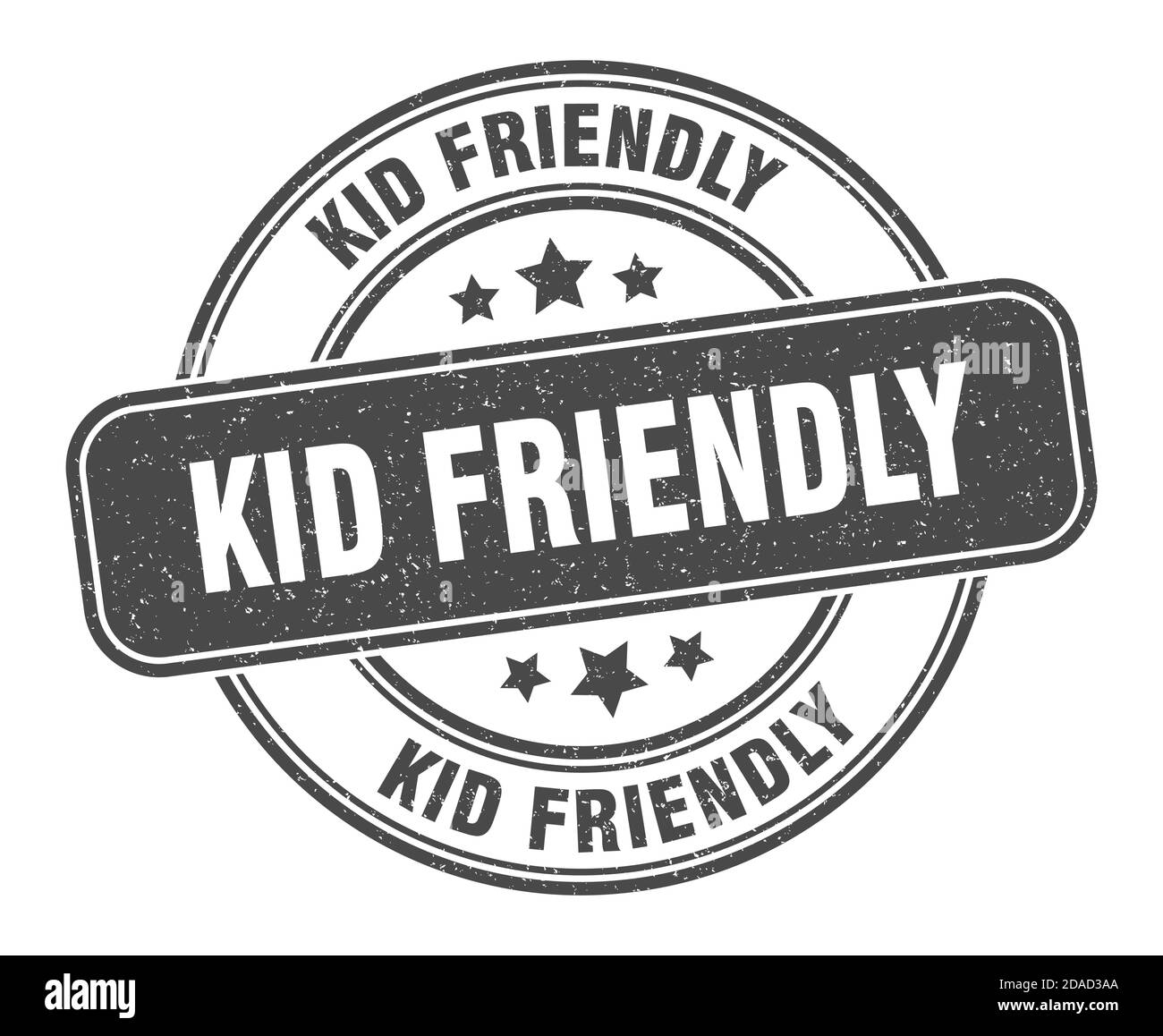 kid friendly stamp. kid friendly sign. round grunge label Stock Vector ...