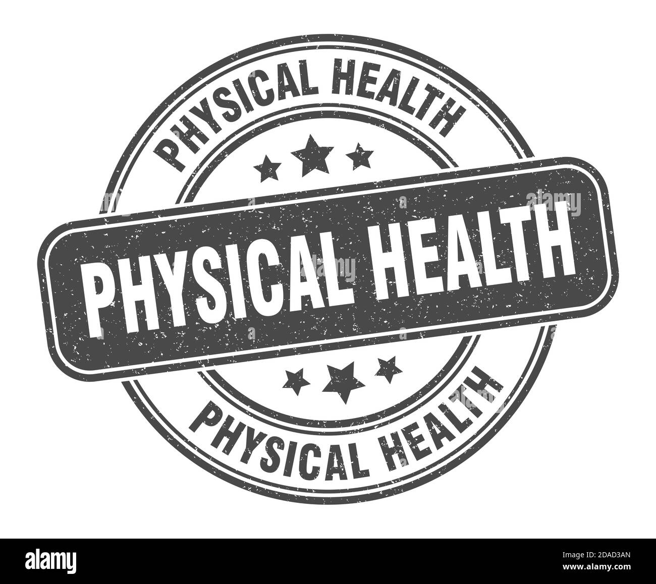 physical health stamp. physical health sign. round grunge label Stock ...