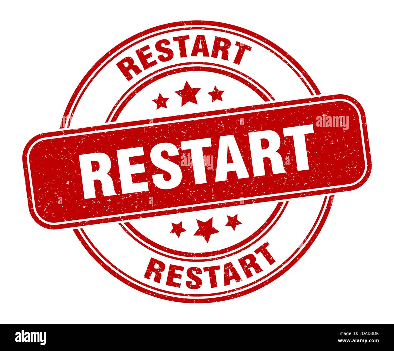 restart stamp. restart sign. round grunge label Stock Vector Image ...