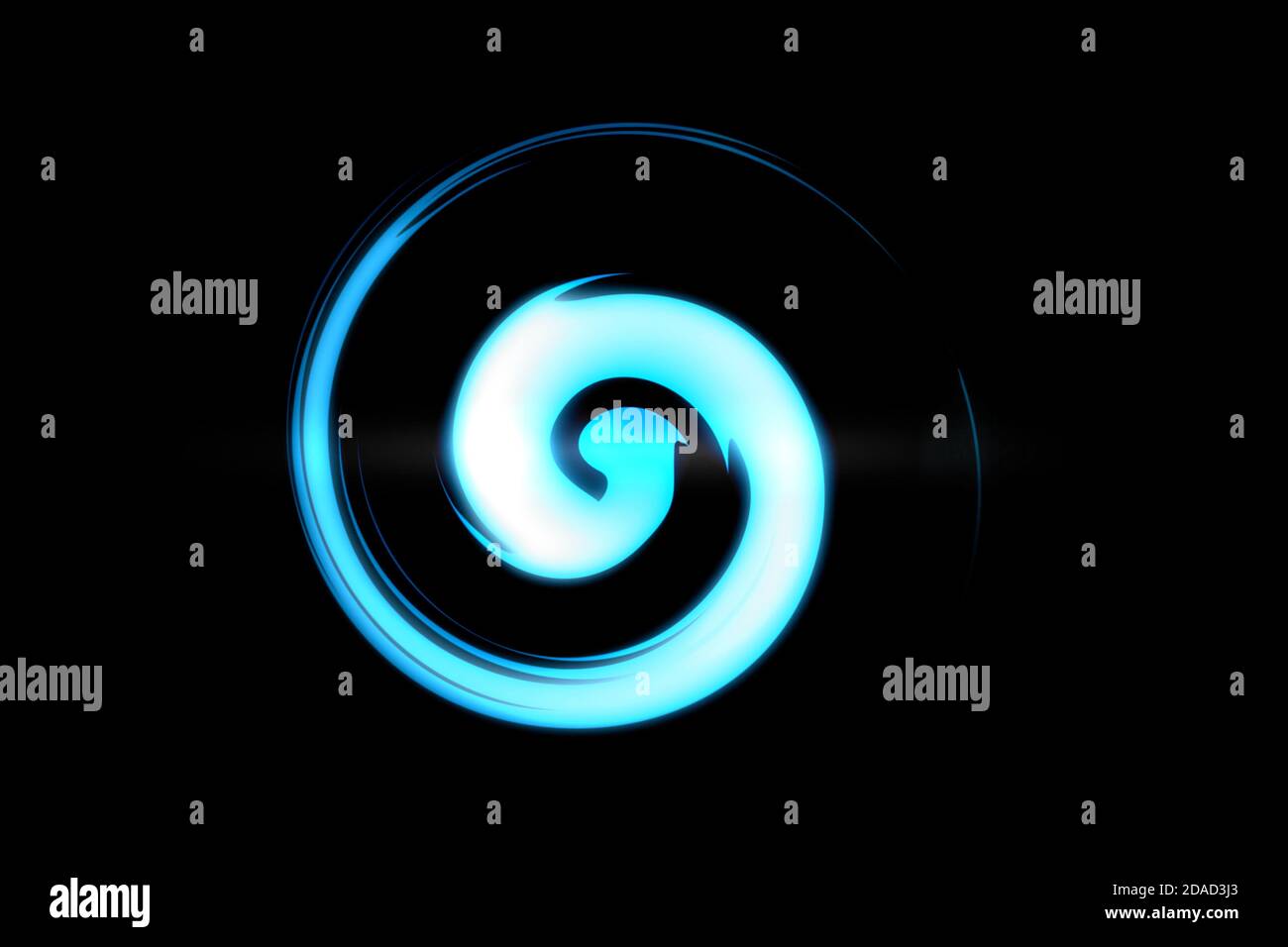 Blue fire luminous swirling hi-res stock photography and images - Alamy