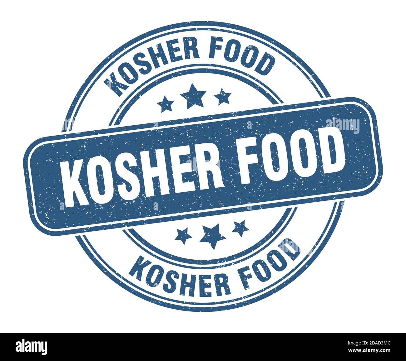 kosher food stamp. kosher food sign. round grunge label Stock Vector ...