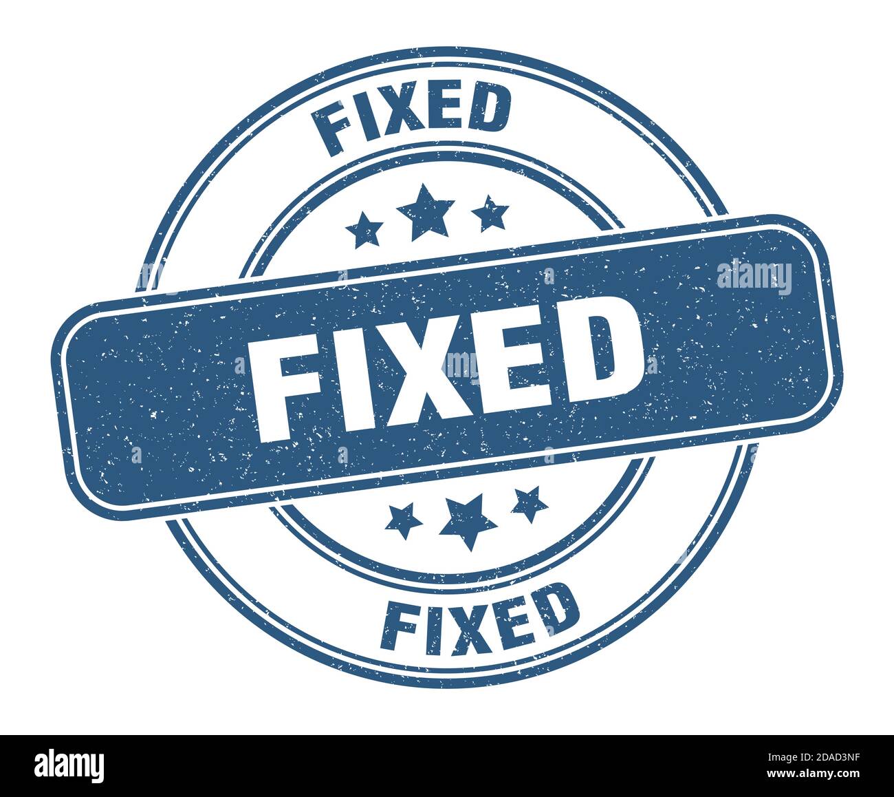 fixed stamp. fixed sign. round grunge label Stock Vector Image & Art ...