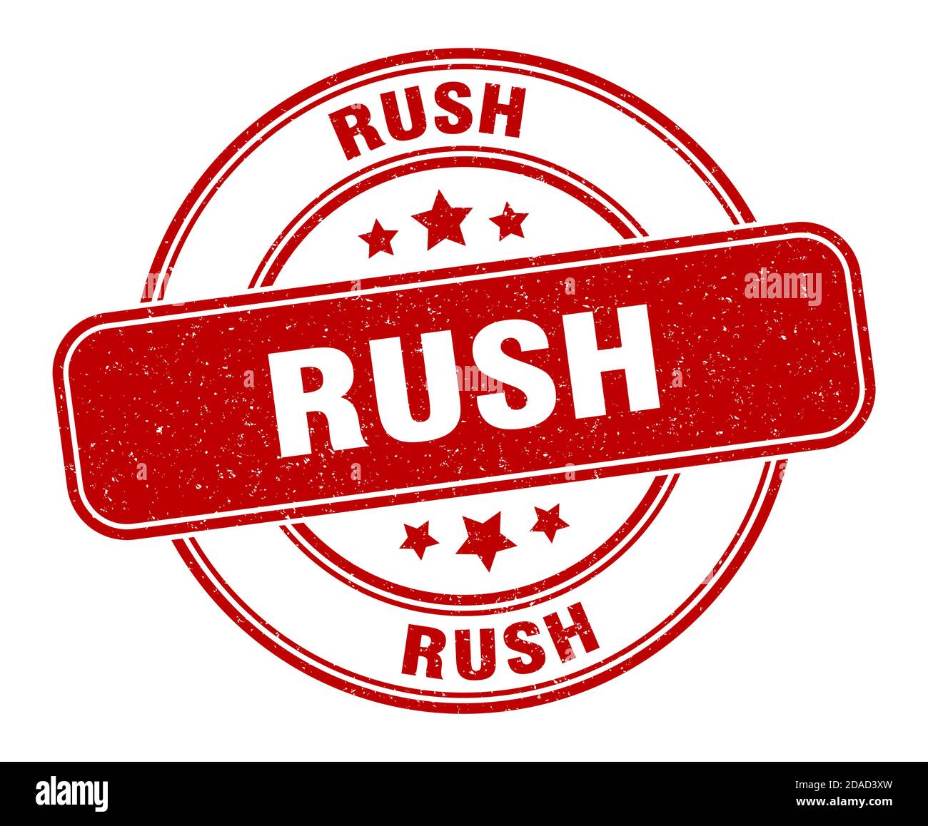 rush stamp. rush sign. round grunge label Stock Vector Image & Art - Alamy