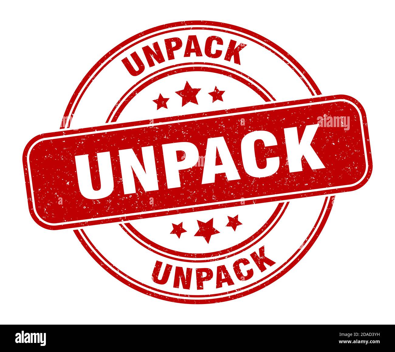unpack stamp. unpack sign. round grunge label Stock Vector Image & Art ...