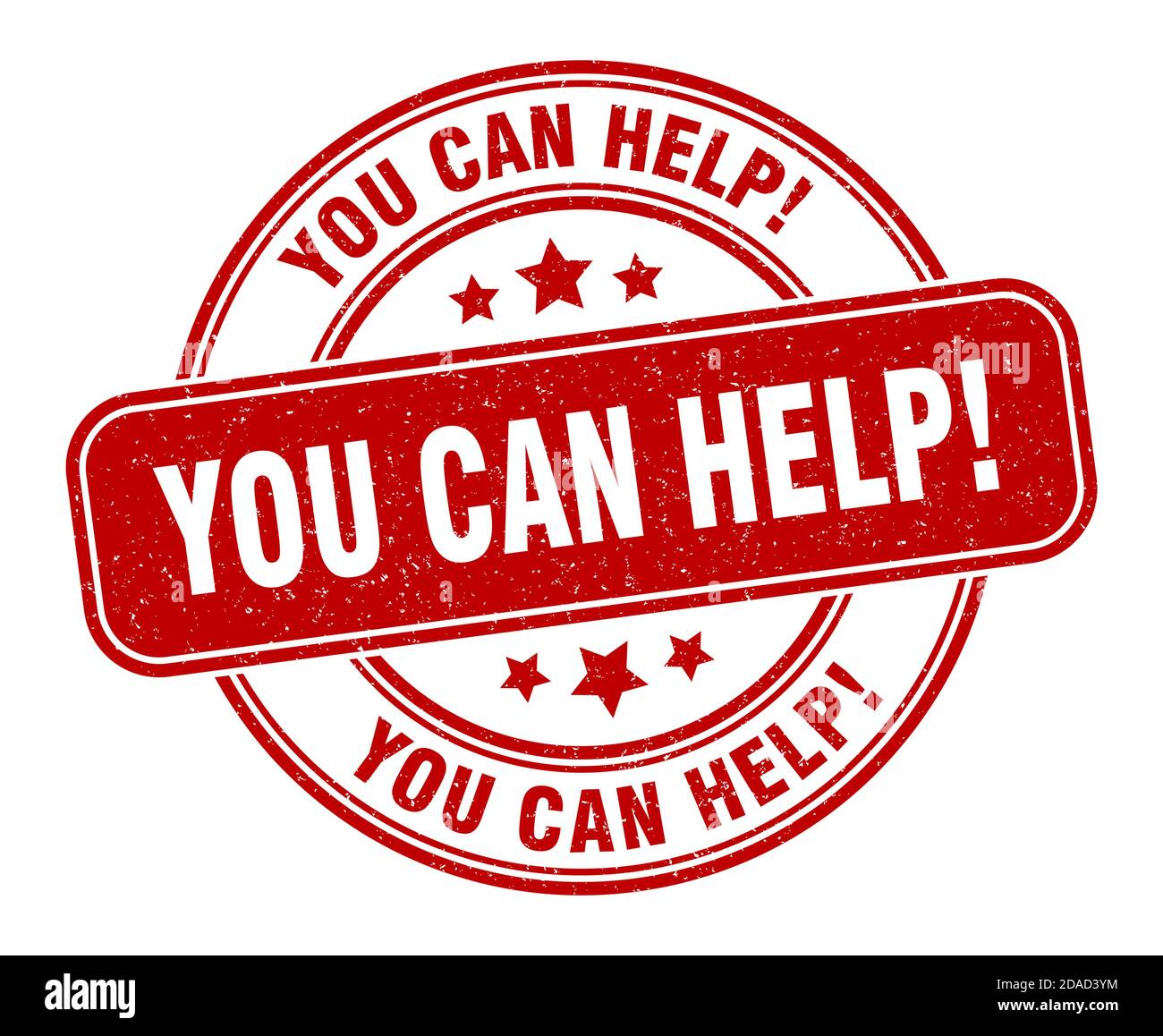 you can help stamp. you can help sign. round grunge label Stock Vector ...