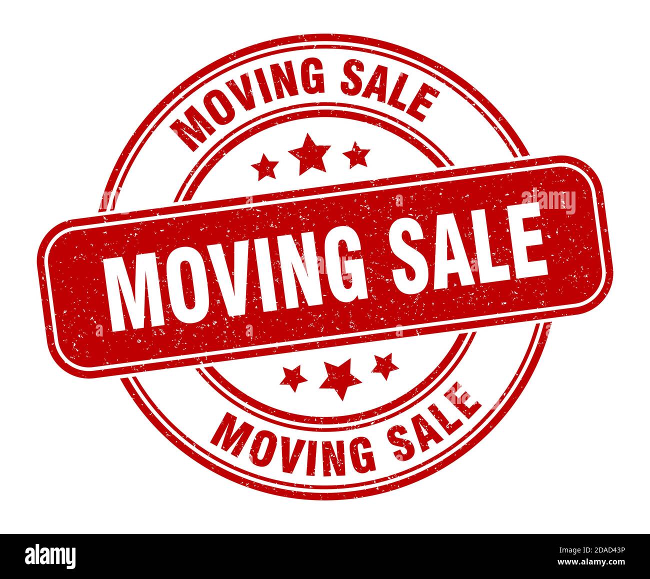 moving sale stamp. moving sale sign. round grunge label Stock Vector ...
