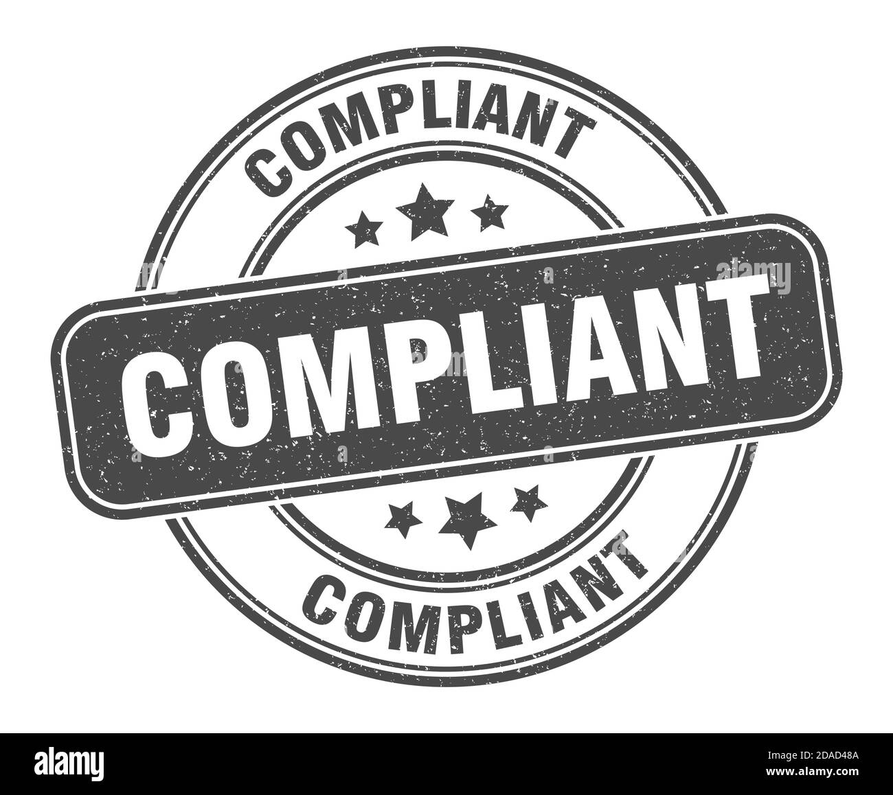 compliant stamp. compliant sign. round grunge label Stock Vector Image ...