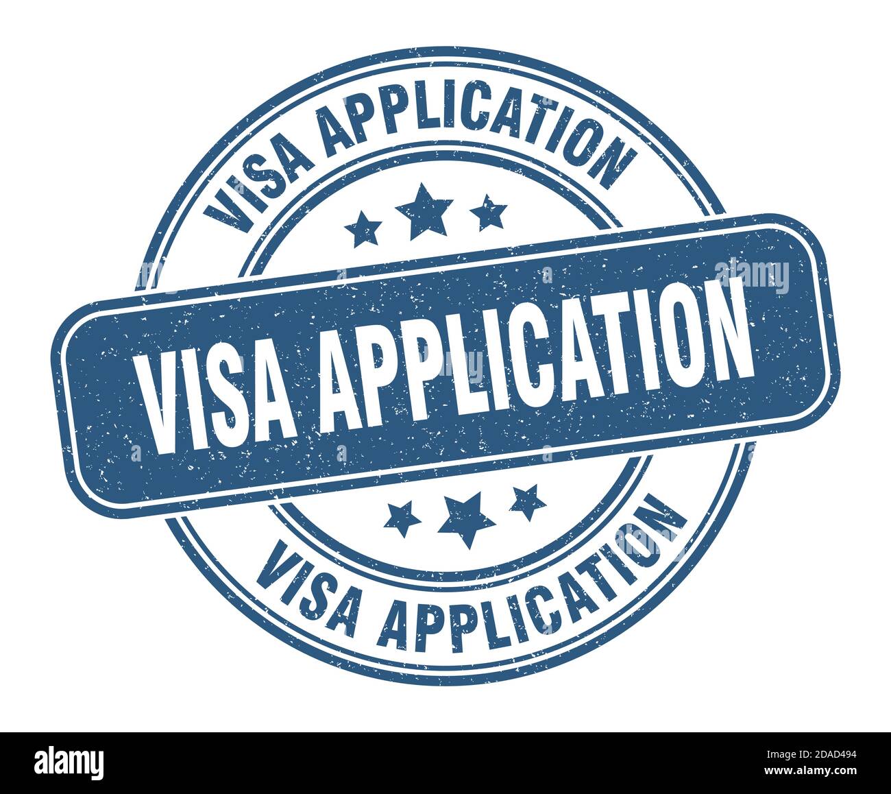 visa application stamp. visa application sign. round grunge label Stock ...