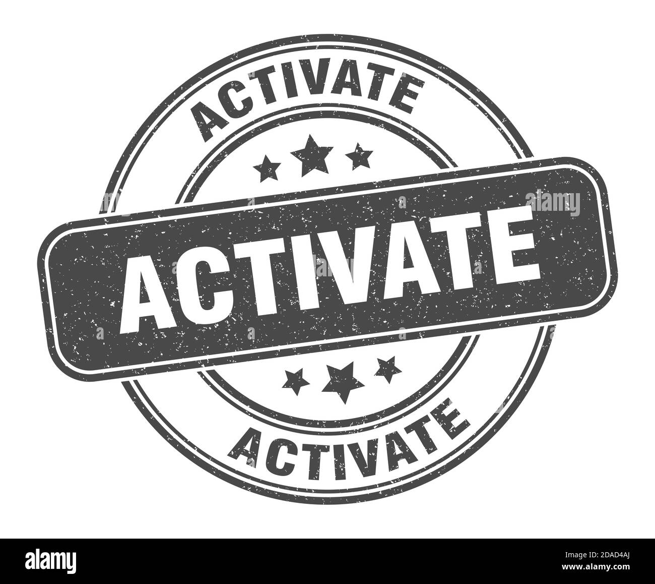 activate stamp. activate sign. round grunge label Stock Vector Image ...