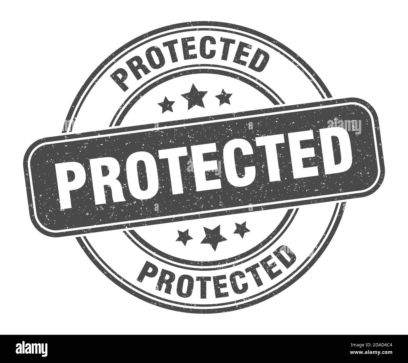 Protected stamp Black and White Stock Photos & Images - Alamy