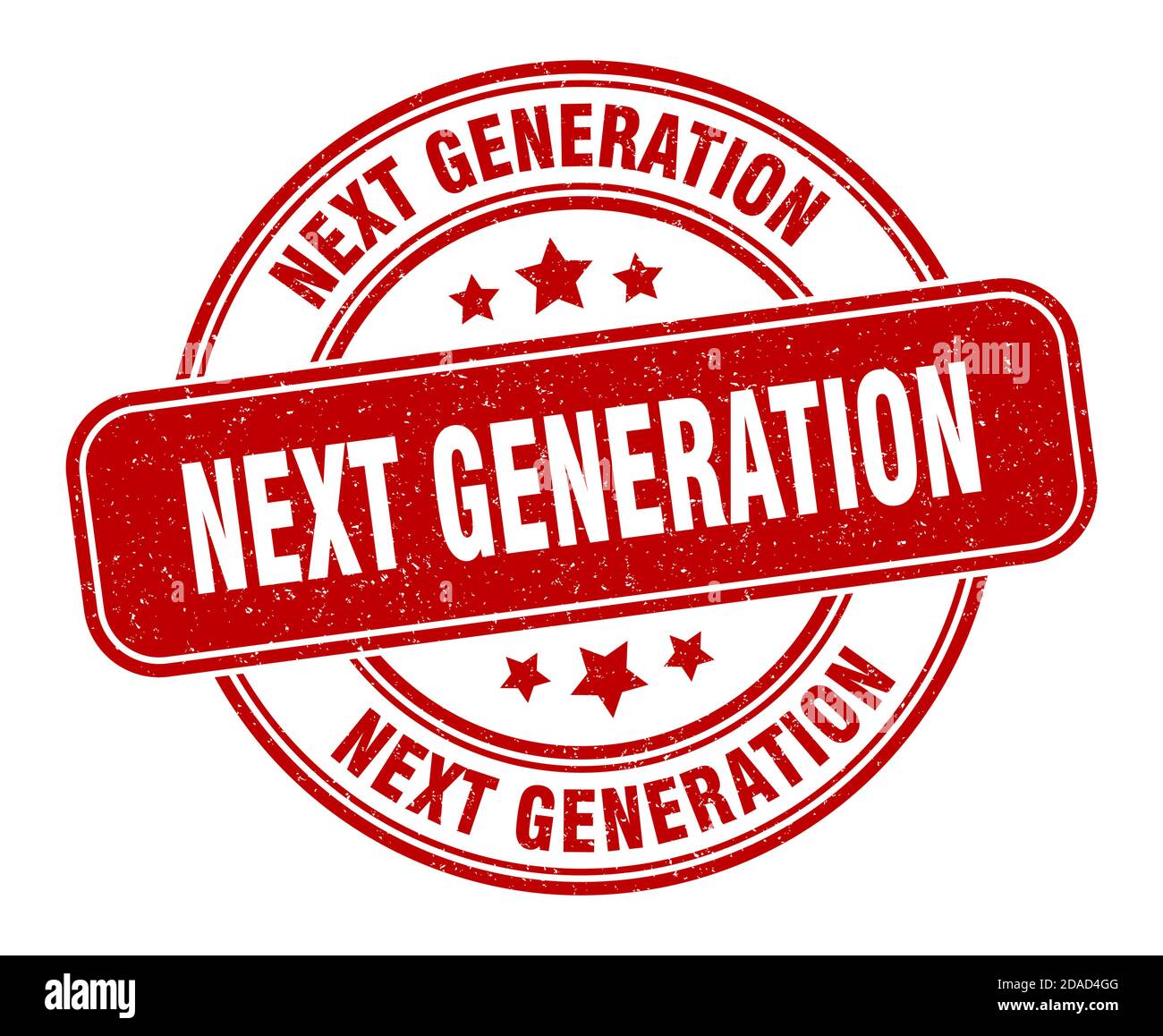 next generation stamp. next generation sign. round grunge label Stock ...