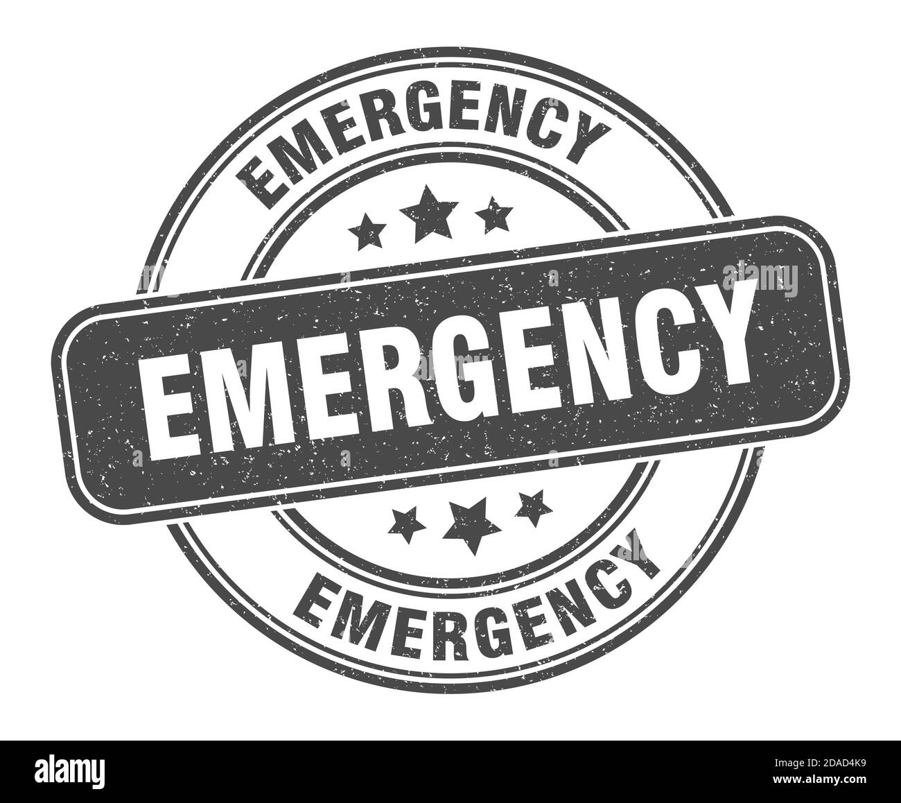 emergency stamp. emergency sign. round grunge label Stock Vector Image ...