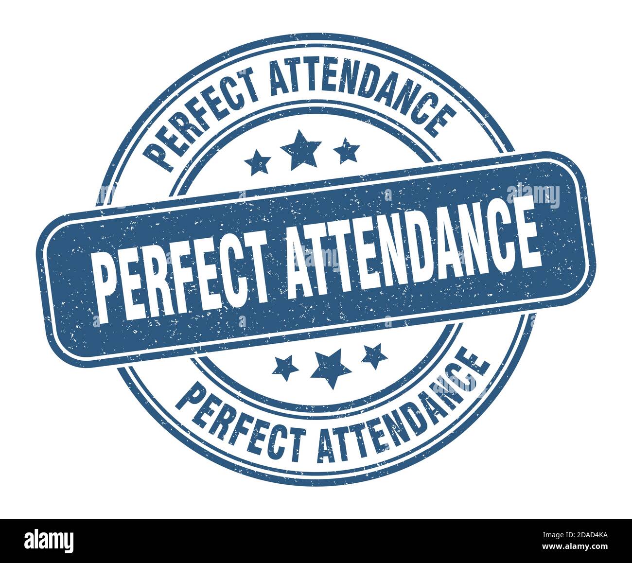 perfect attendance stamp. perfect attendance sign. round grunge label ...