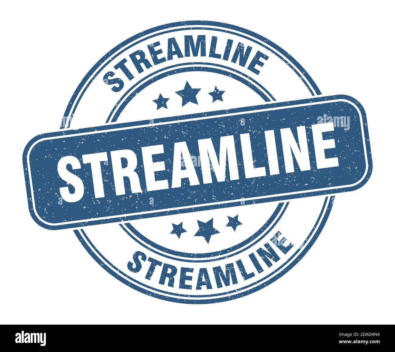 streamline stamp. streamline sign. round grunge label Stock Vector ...
