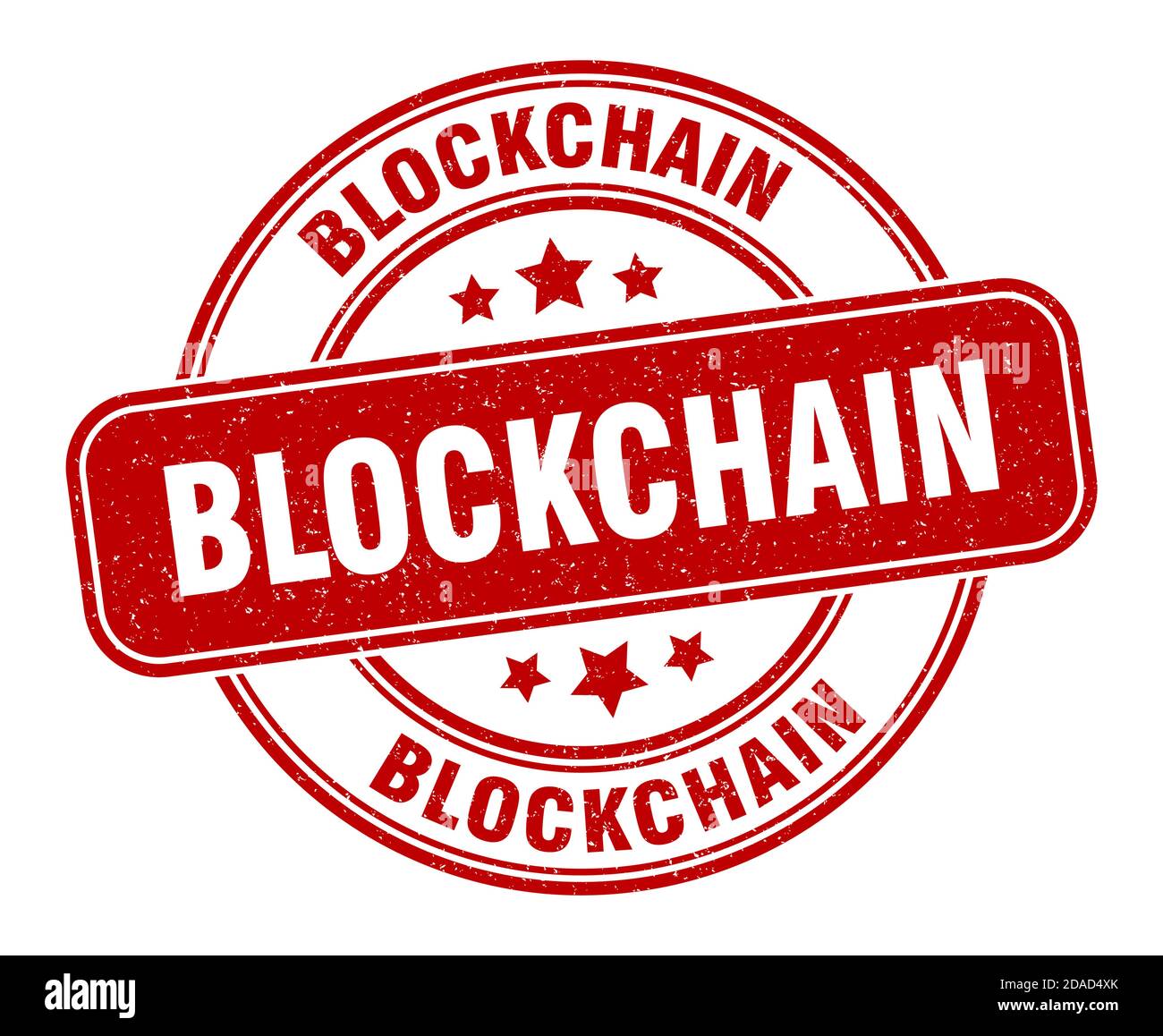 blockchain stamp. blockchain sign. round grunge label Stock Vector ...