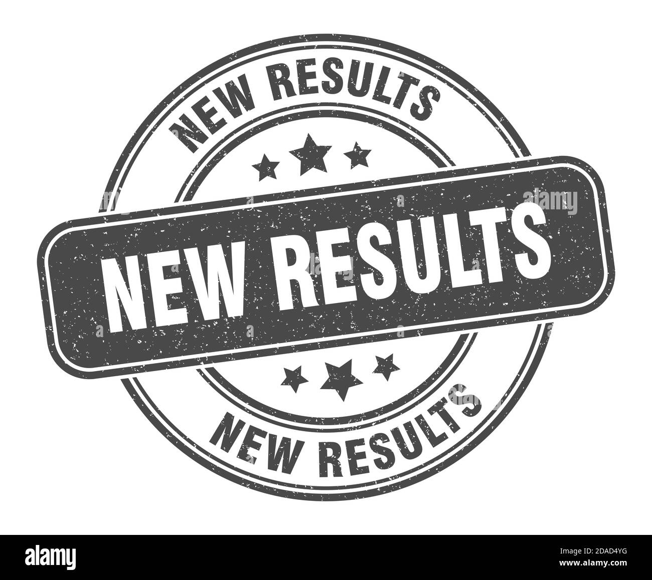 new results stamp. new results sign. round grunge label Stock Vector ...