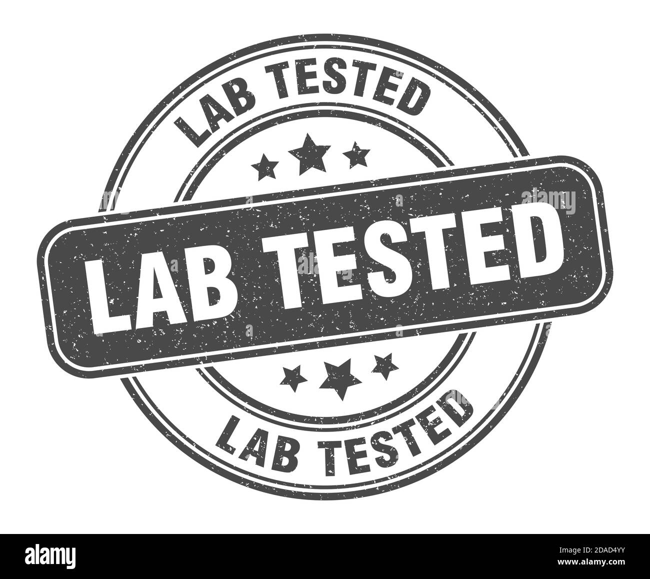 lab tested stamp. lab tested sign. round grunge label Stock Vector ...