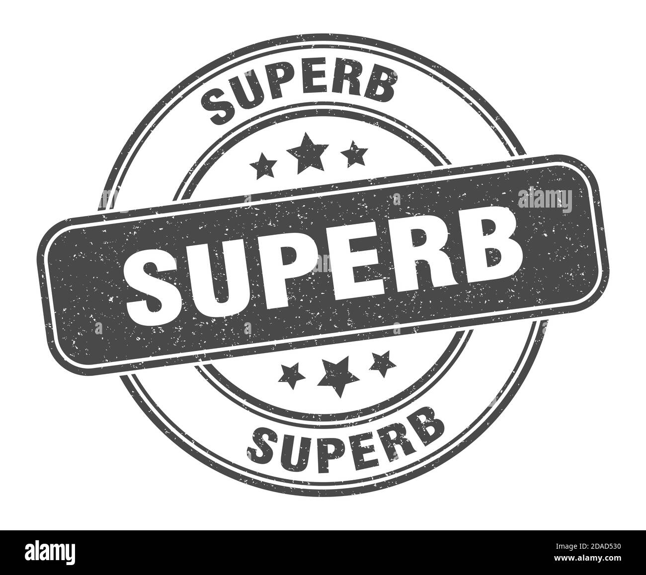 superb stamp. superb sign. round grunge label Stock Vector Image & Art - Alamy