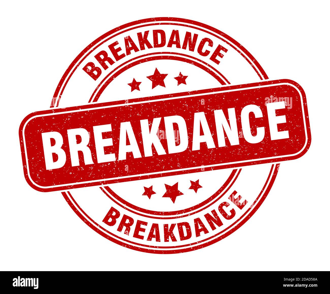 breakdance stamp. breakdance sign. round grunge label Stock Vector ...