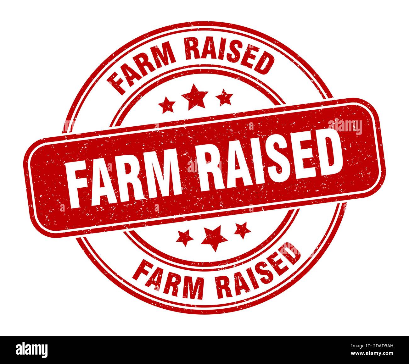 farm raised stamp. farm raised sign. round grunge label Stock Vector ...