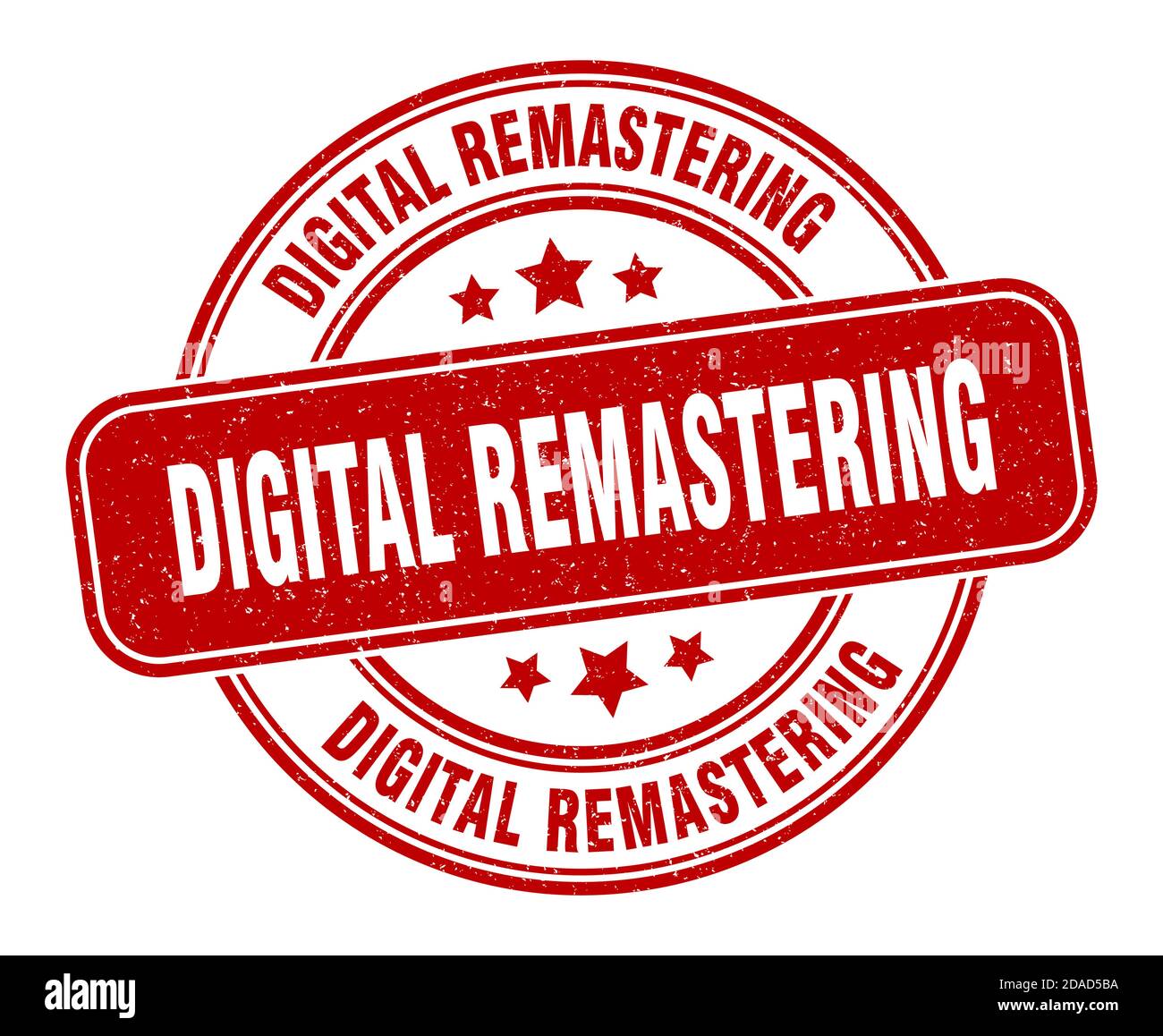 digital remastering stamp. digital remastering sign. round grunge label ...