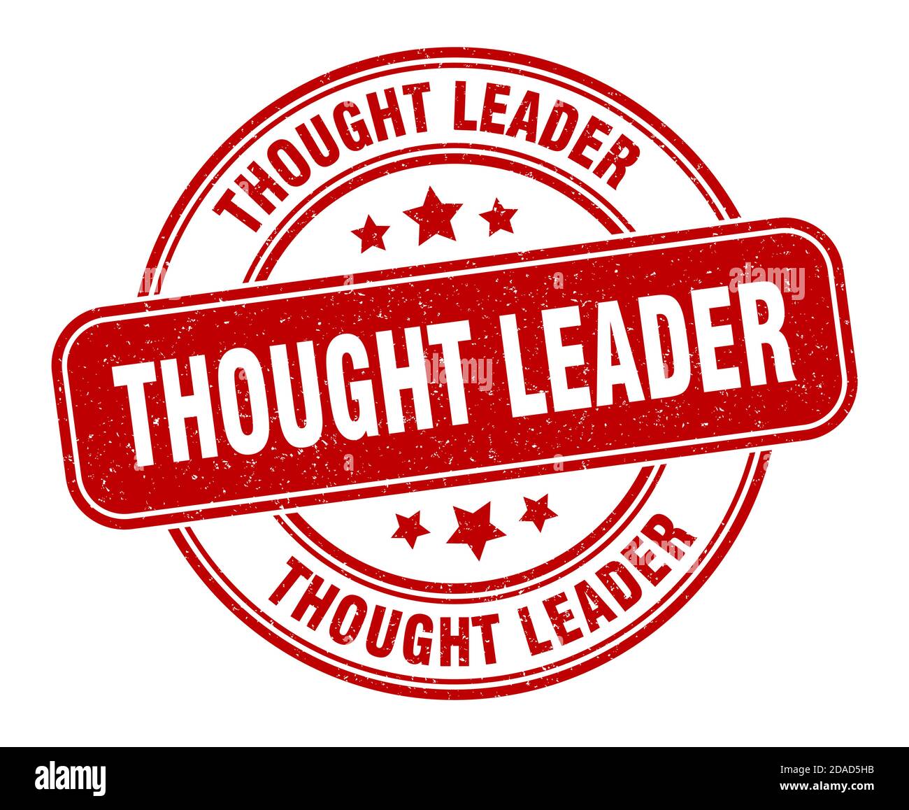 thought leader stamp. thought leader sign. round grunge label Stock ...