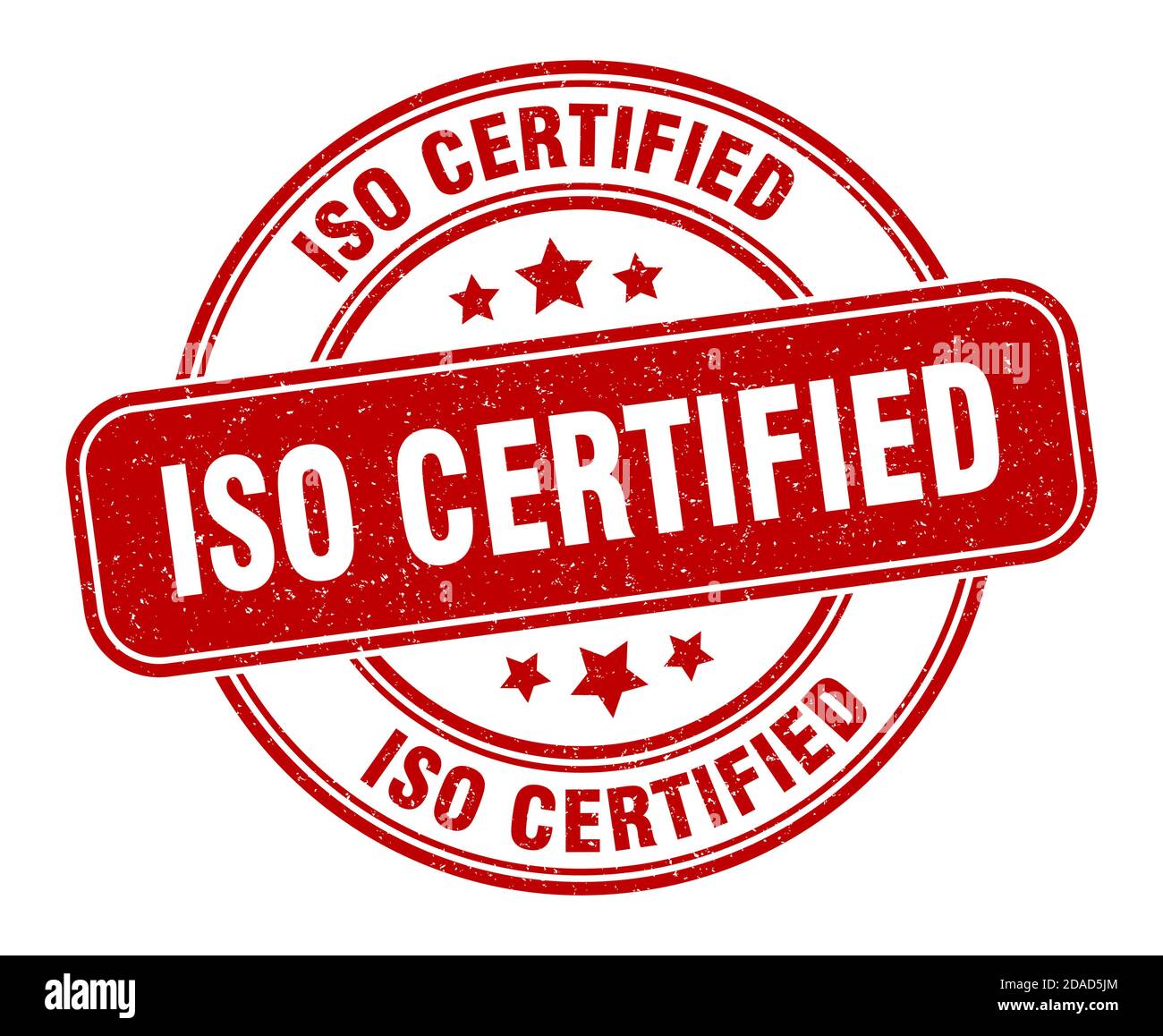 iso certified stamp. iso certified sign. round grunge label Stock ...
