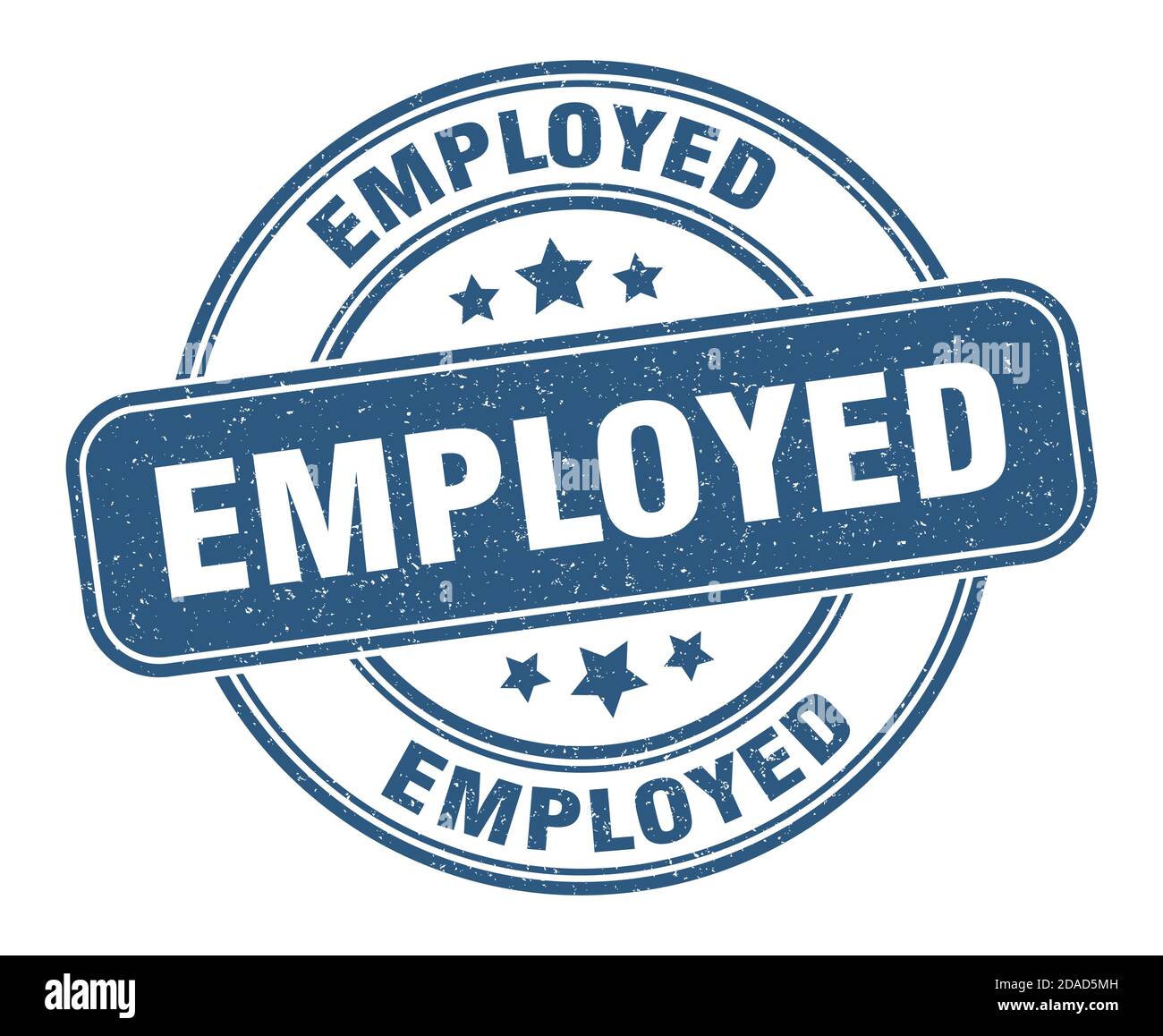 employed stamp. employed sign. round grunge label Stock Vector Image ...