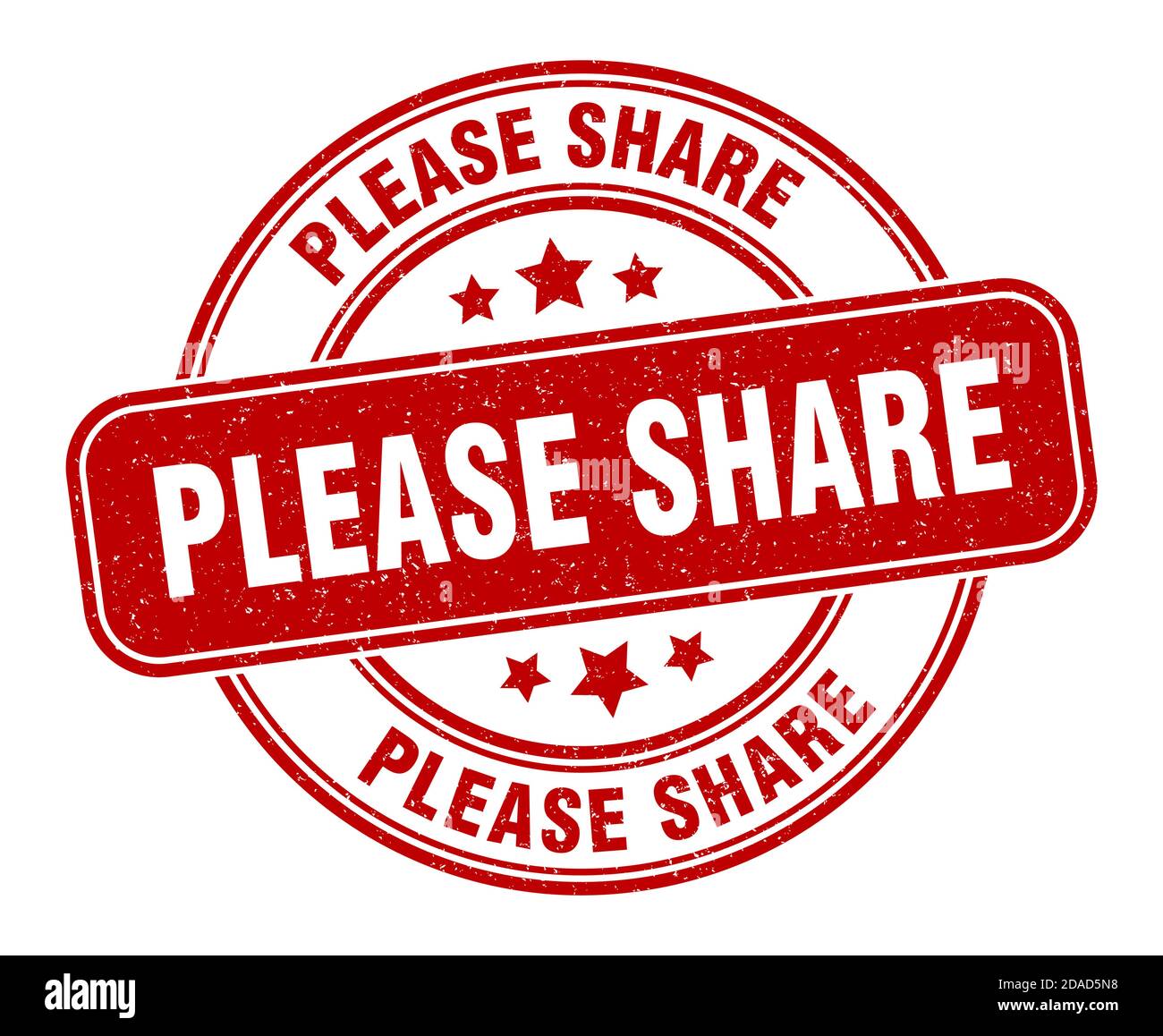 please share stamp. please share sign. round grunge label Stock Vector ...