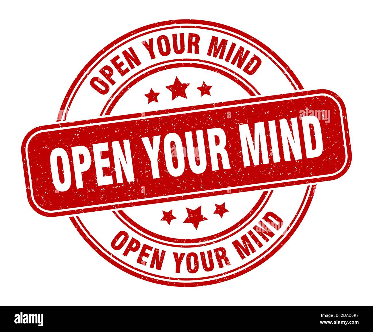 open your mind stamp. open your mind sign. round grunge label Stock ...