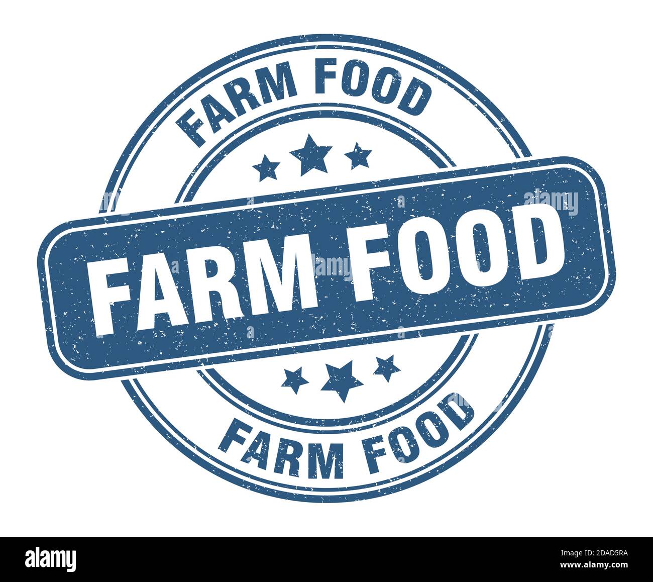 farm food stamp. farm food sign. round grunge label Stock Vector Image ...