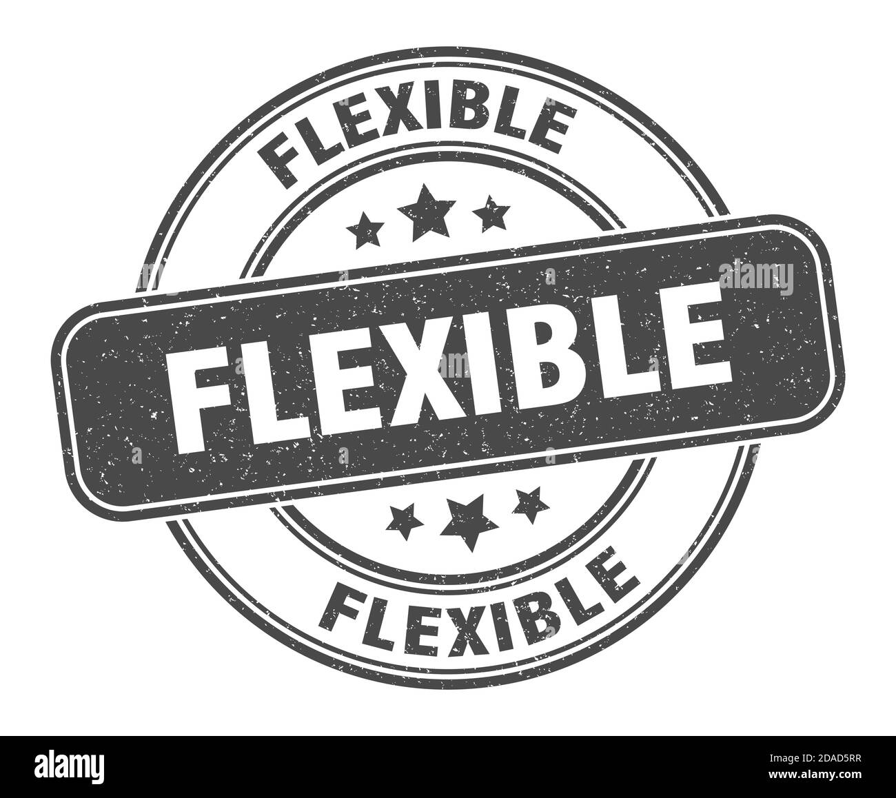 flexible stamp. flexible sign. round grunge label Stock Vector Image ...