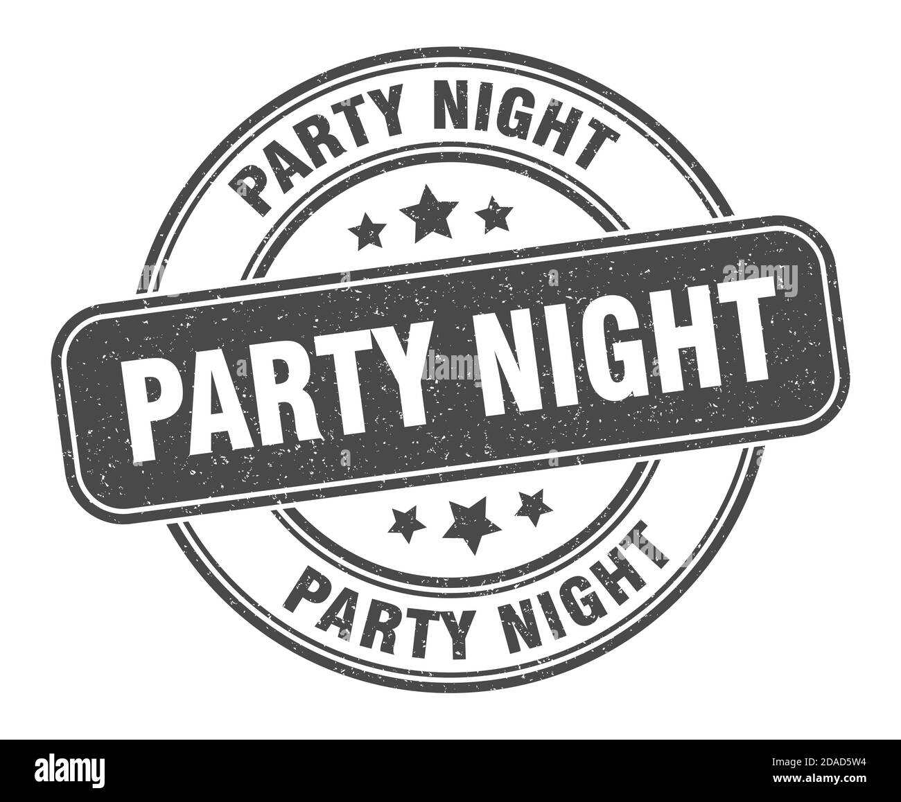 party night stamp. party night sign. round grunge label Stock Vector ...