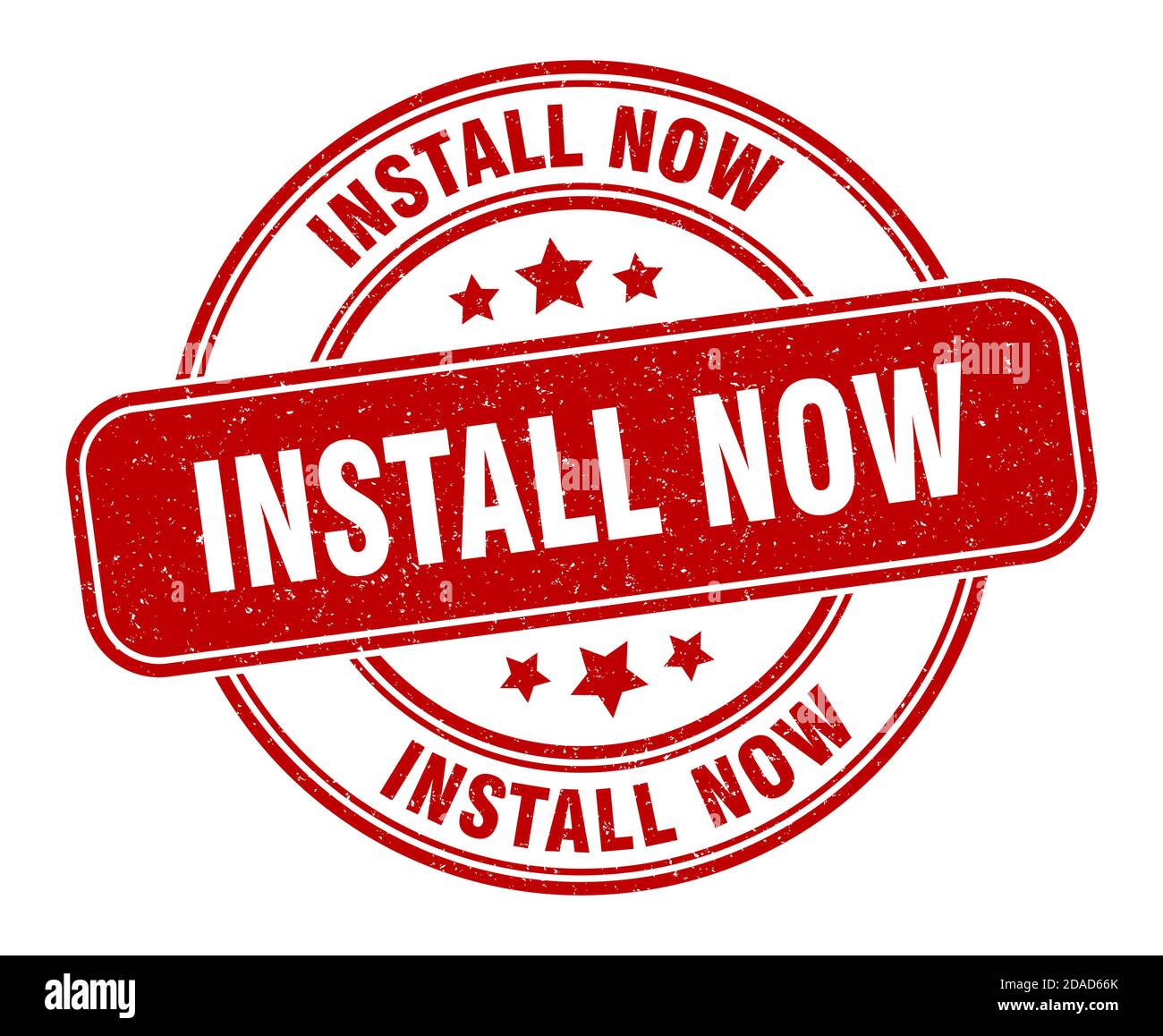 install now stamp. install now sign. round grunge label Stock Vector ...