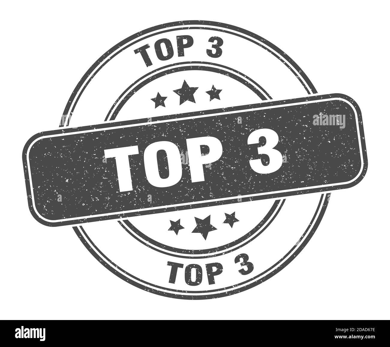 top 3 stamp. top 3 sign. round grunge label Stock Vector Image & Art ...
