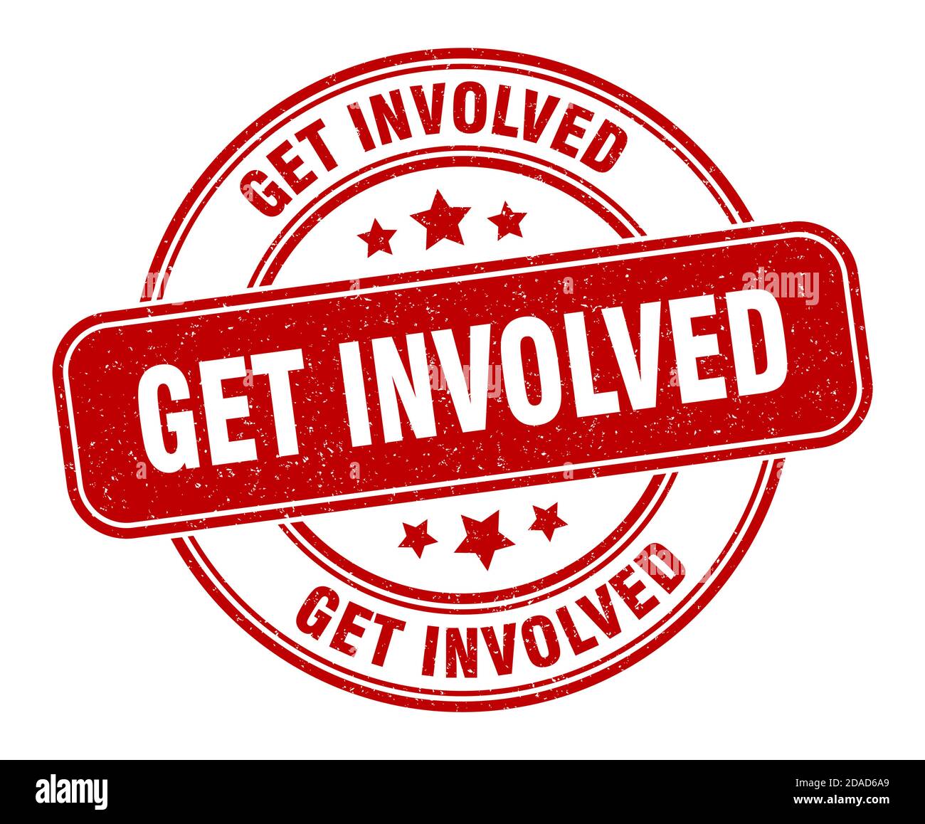 get involved stamp. get involved sign. round grunge label Stock Vector ...