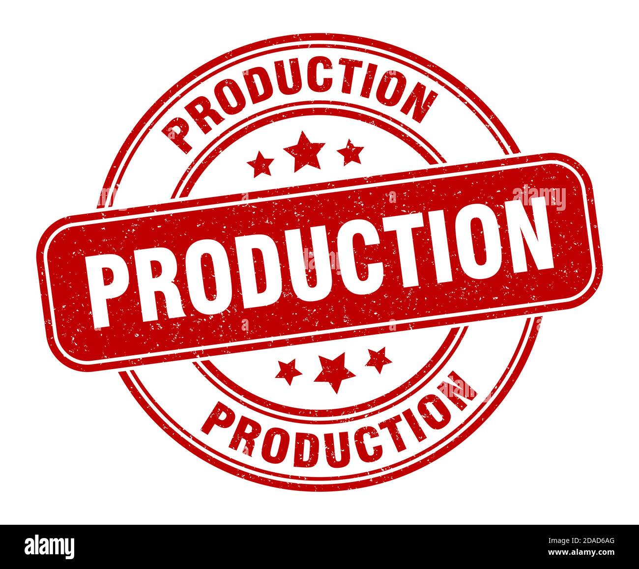 production stamp. production sign. round grunge label Stock Vector ...