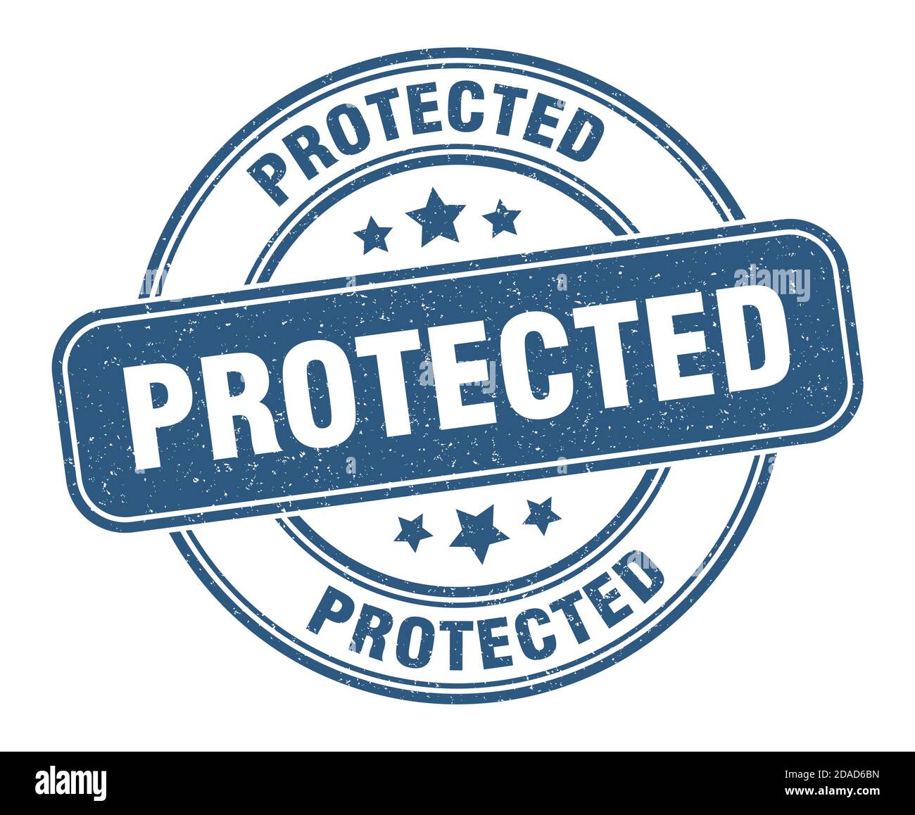 protected stamp. protected sign. round grunge label Stock Vector Image ...