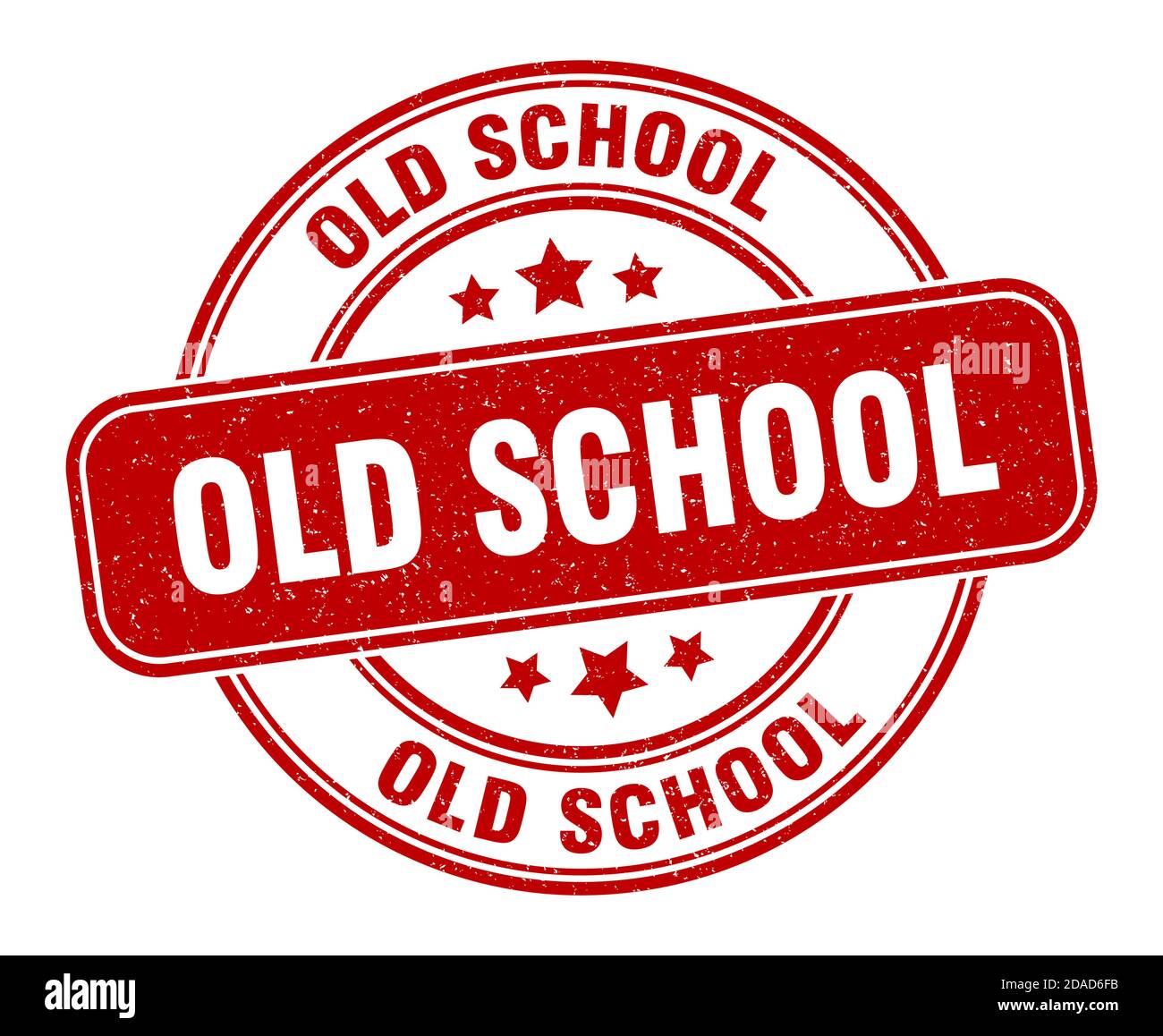 old school stamp. old school sign. round grunge label Stock Vector ...