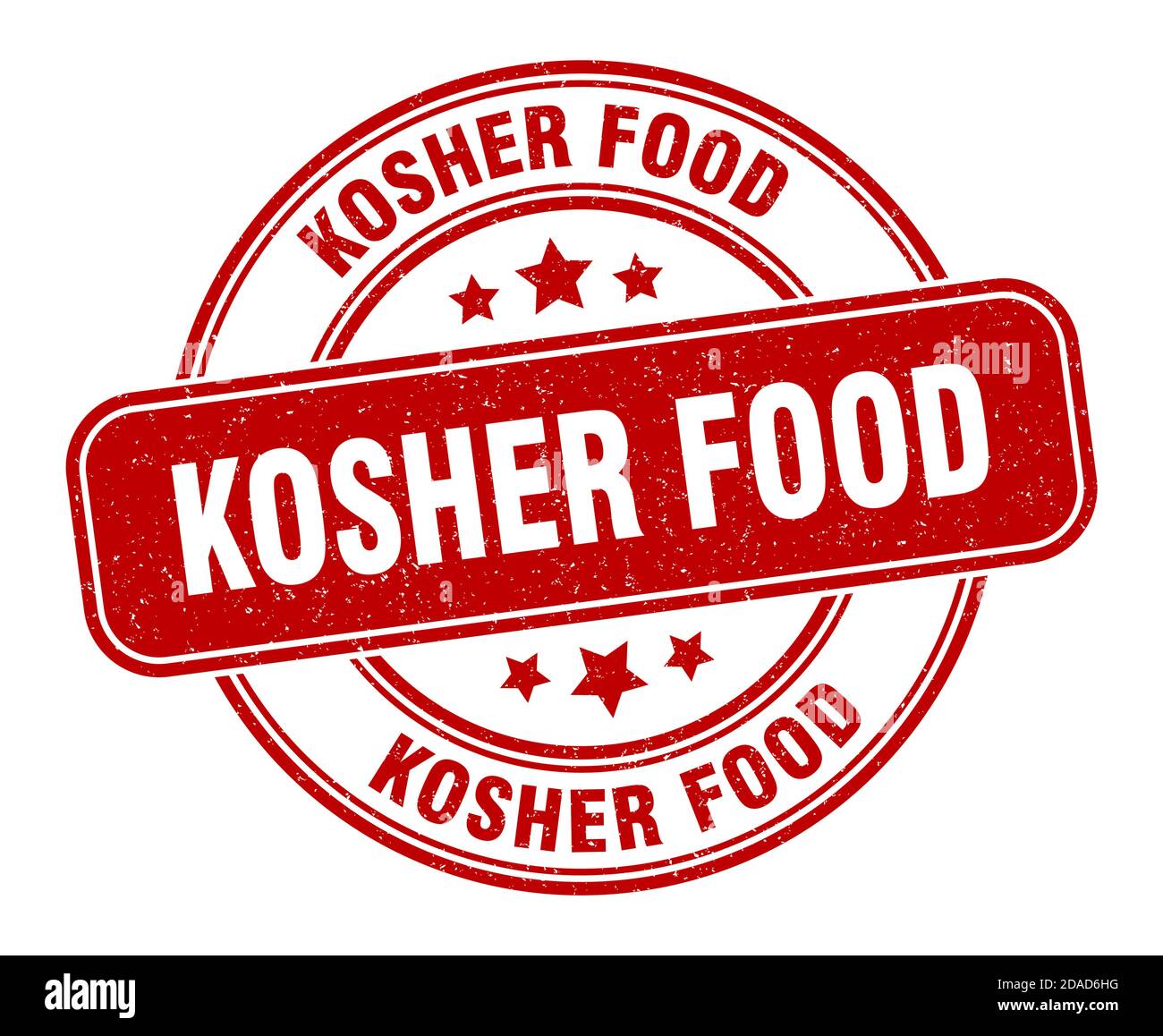 kosher food stamp. kosher food sign. round grunge label Stock Vector ...