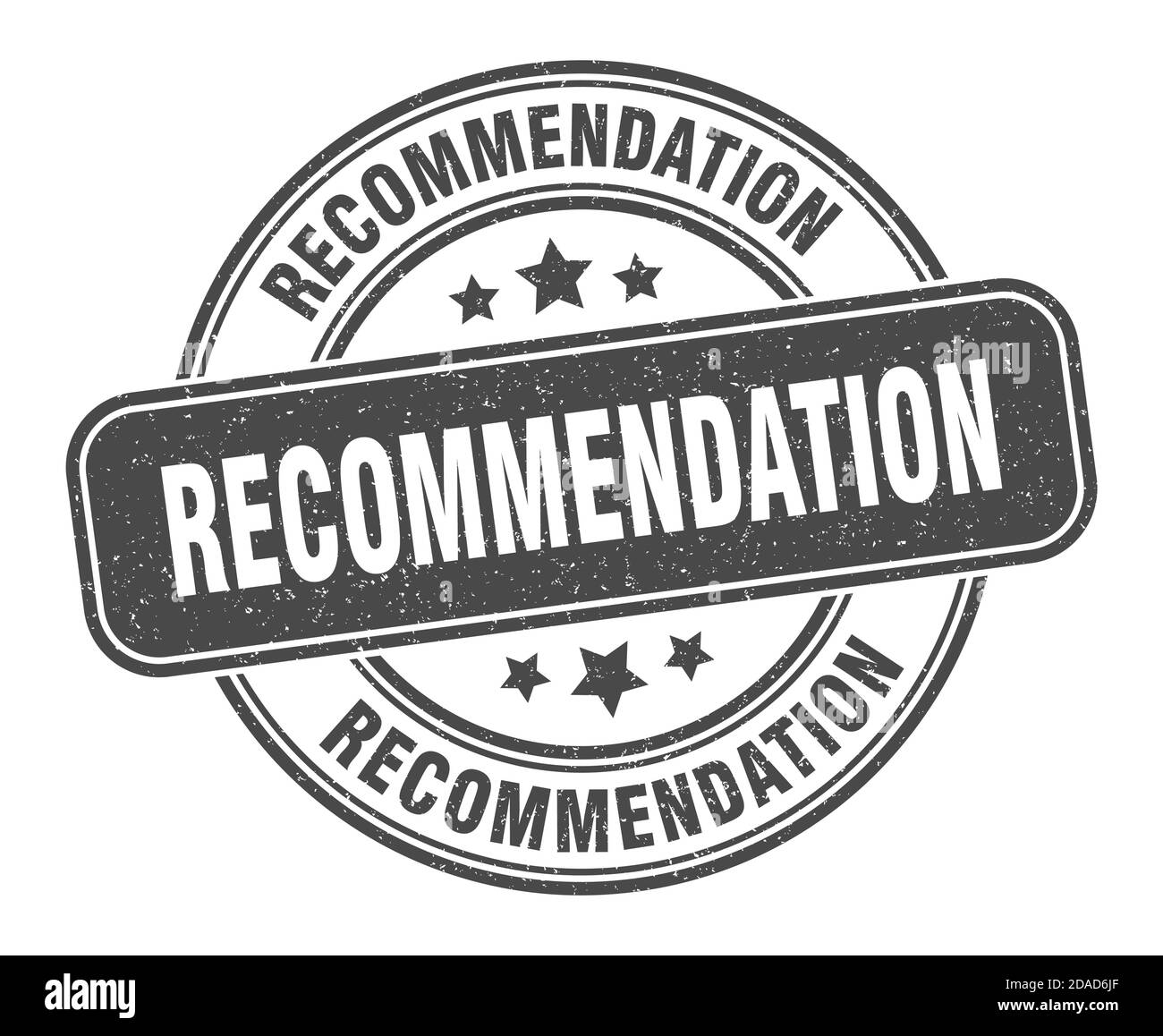 recommendation stamp. recommendation sign. round grunge label Stock ...