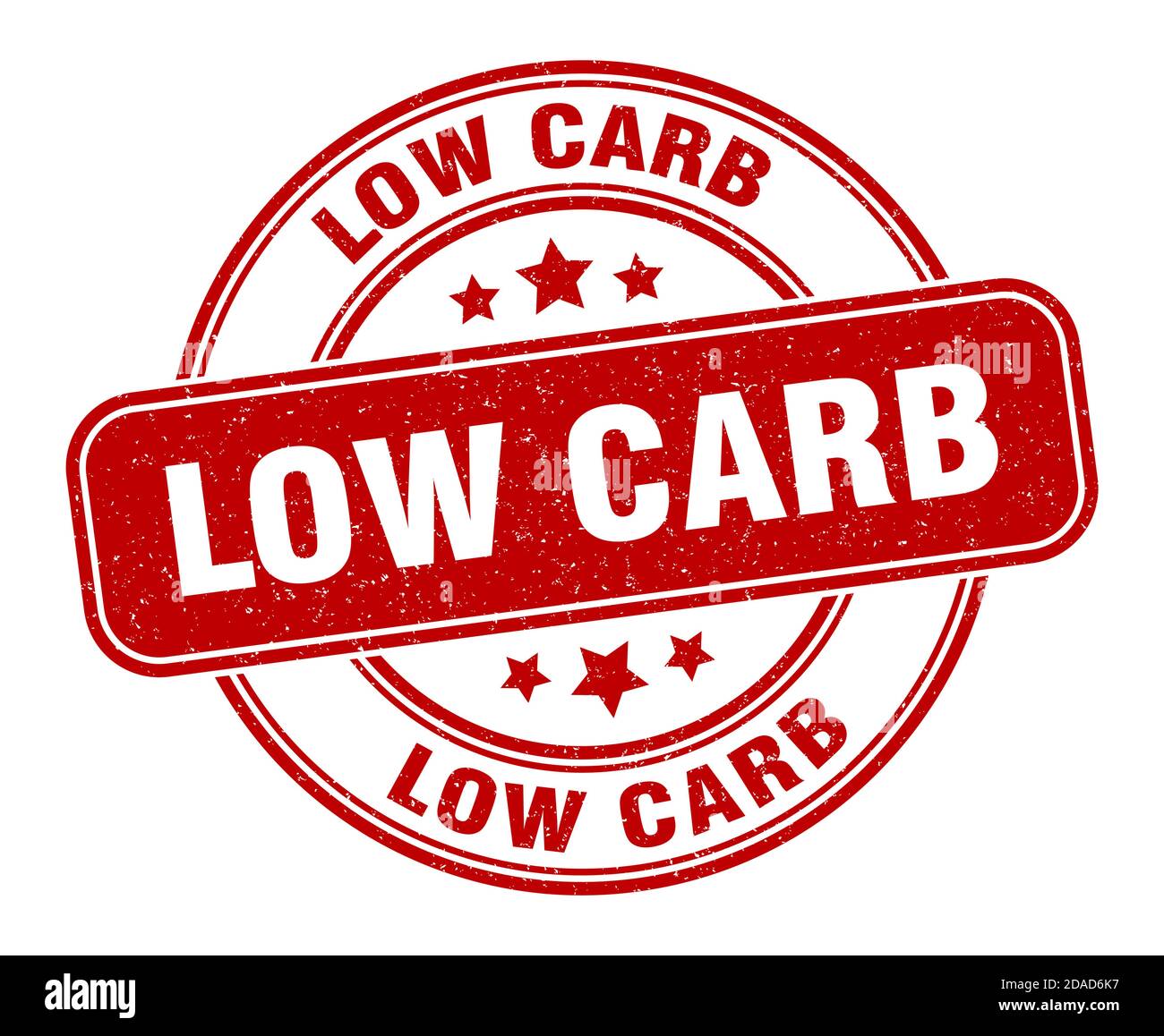 low carb stamp. low carb sign. round grunge label Stock Vector Image ...