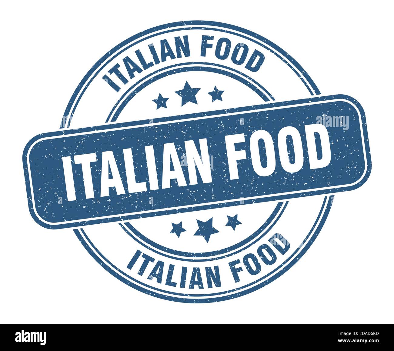 italian food stamp. italian food sign. round grunge label Stock Vector ...