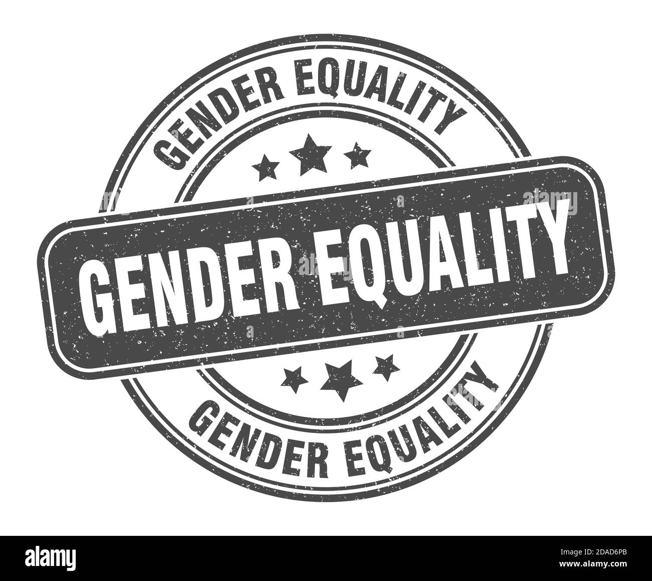 gender equality stamp. gender equality sign. round grunge label Stock ...