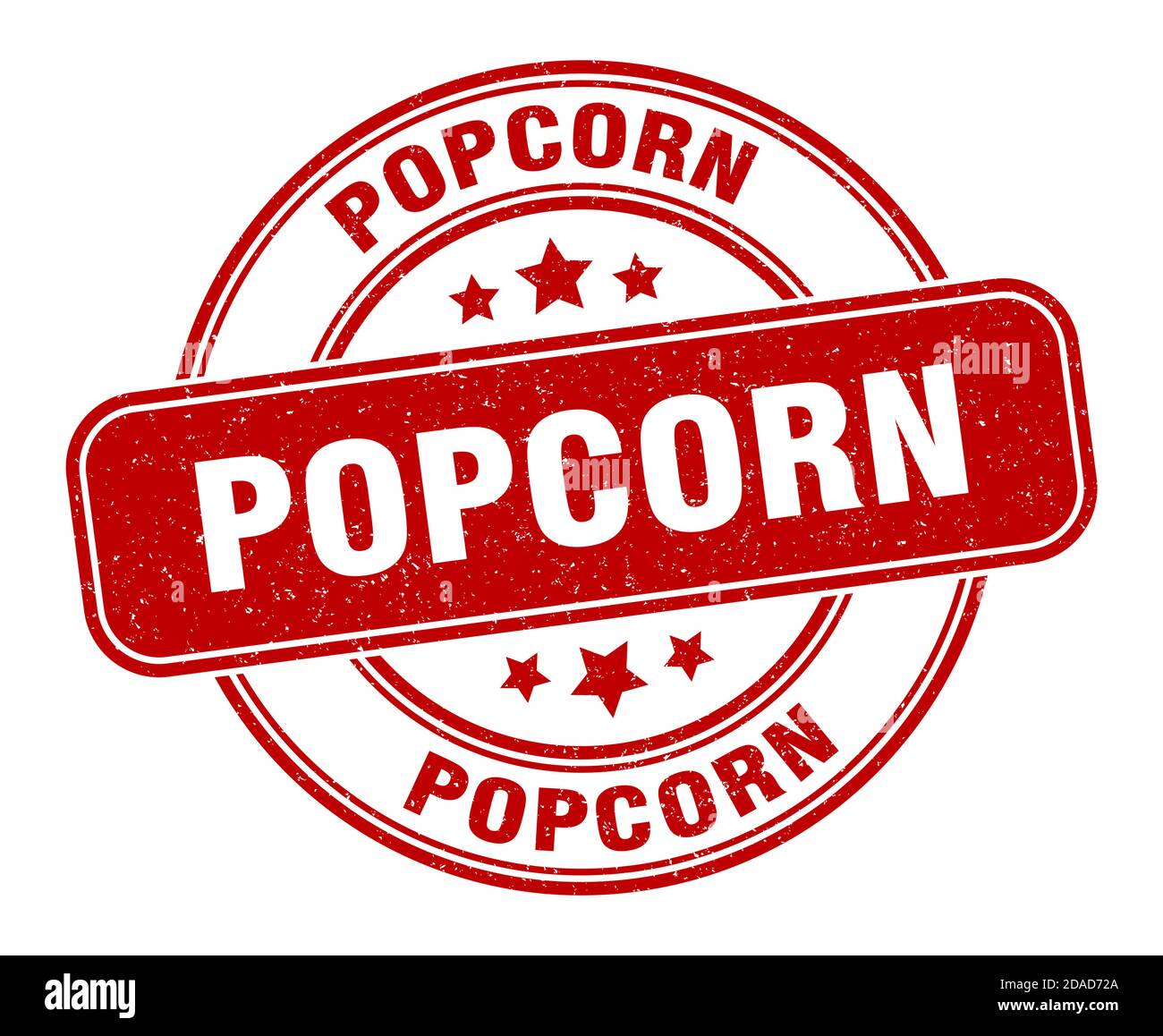 popcorn stamp. popcorn sign. round grunge label Stock Vector Image ...