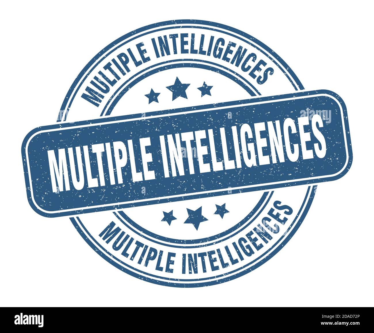 multiple intelligences stamp. multiple intelligences sign. round grunge ...