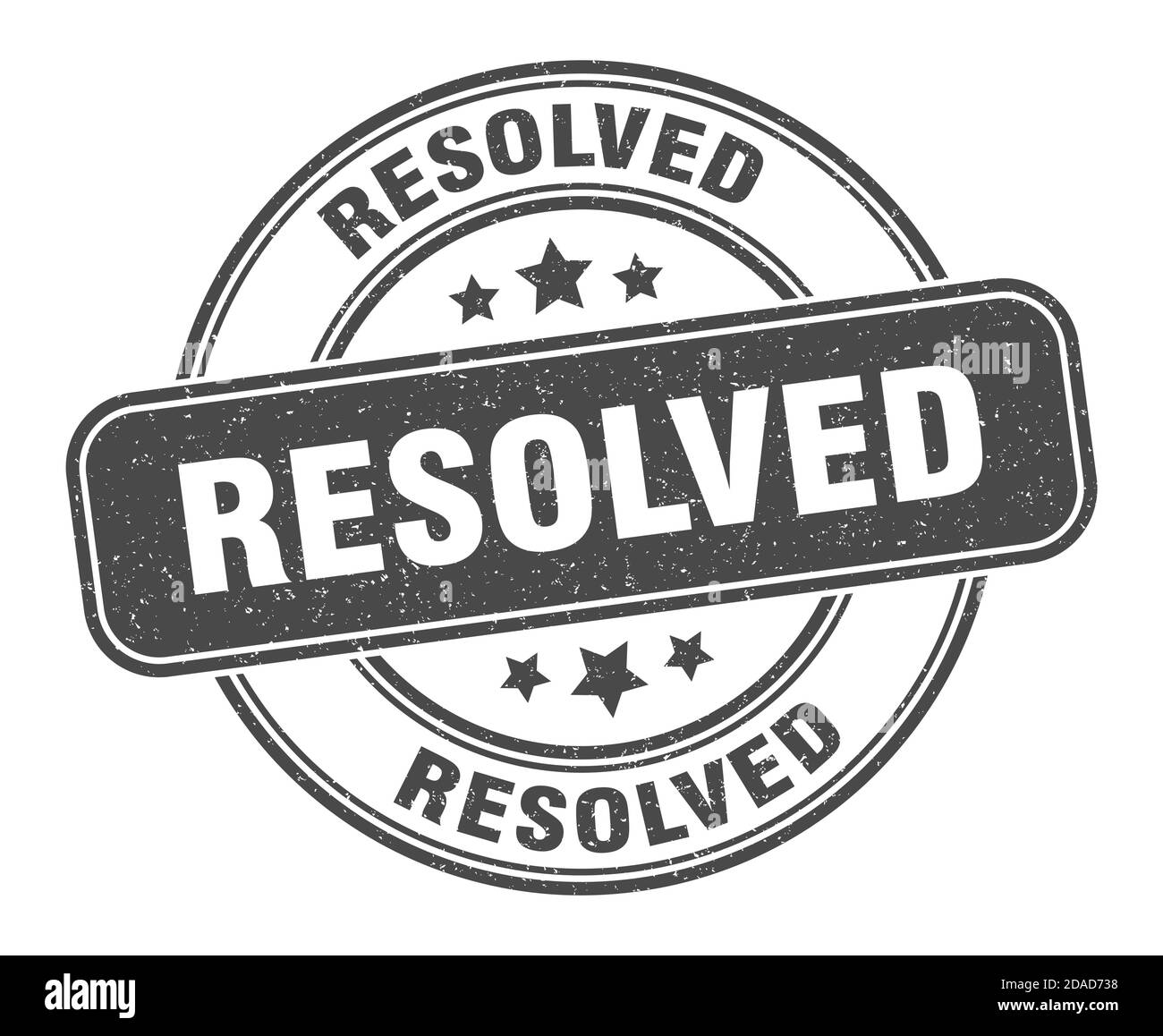 resolved stamp. resolved sign. round grunge label Stock Vector Image ...